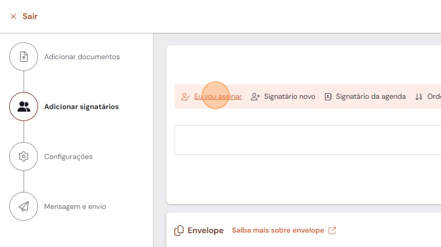 Como me incluir como signatário?