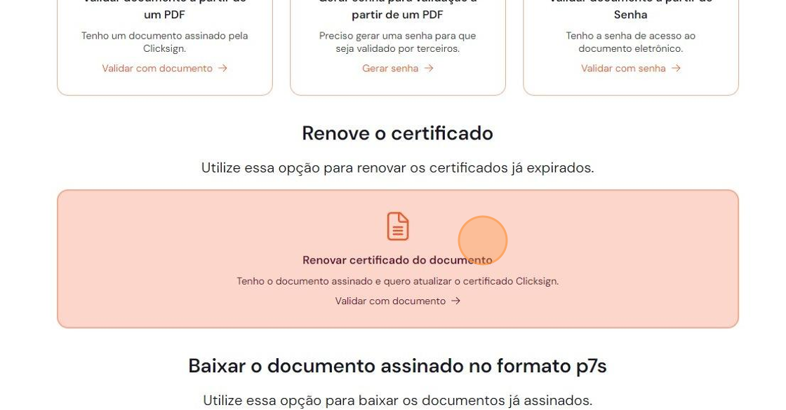 Como renovar um documento assinado na Clicksign?