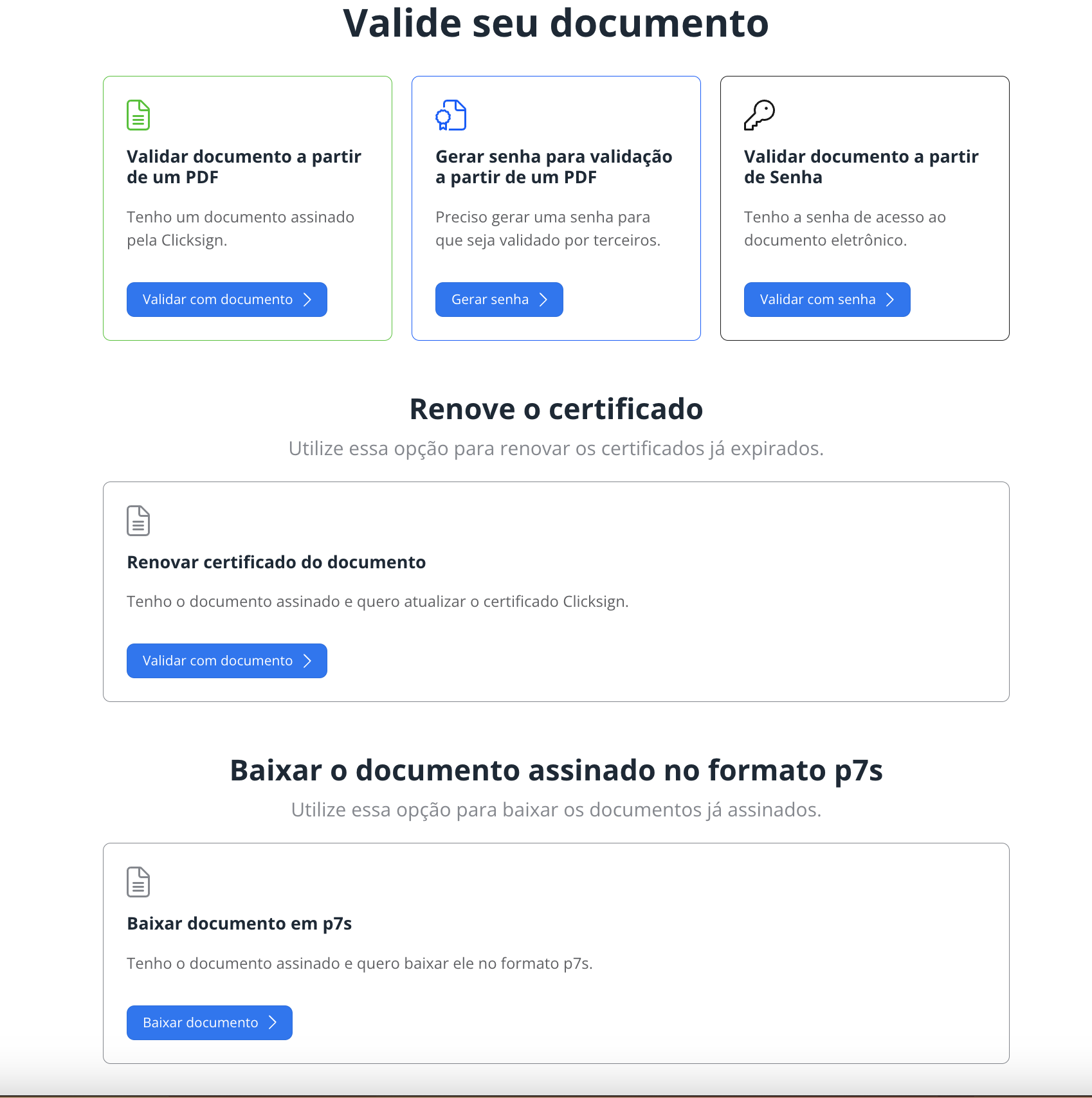 Como fazer download do documento em formato P7S
