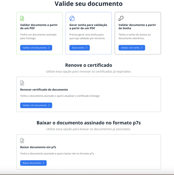 Como fazer download do documento em formato P7S