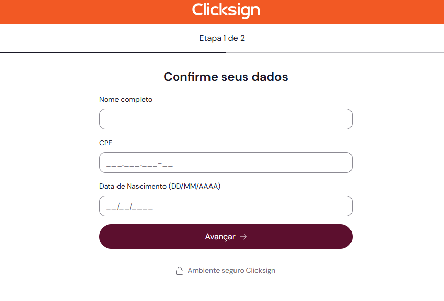 Assinando com Selfie com documento