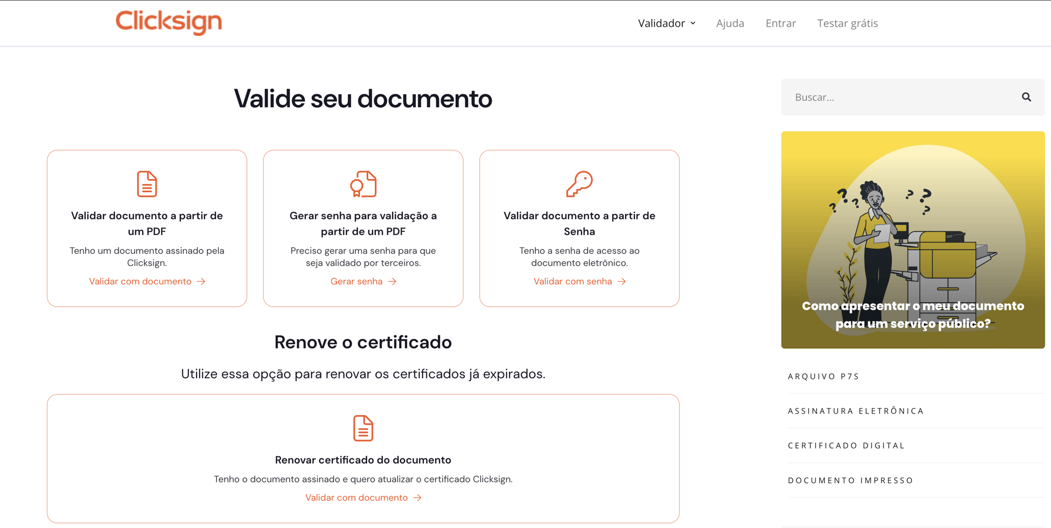 Como fazer download do documento em formato P7S
