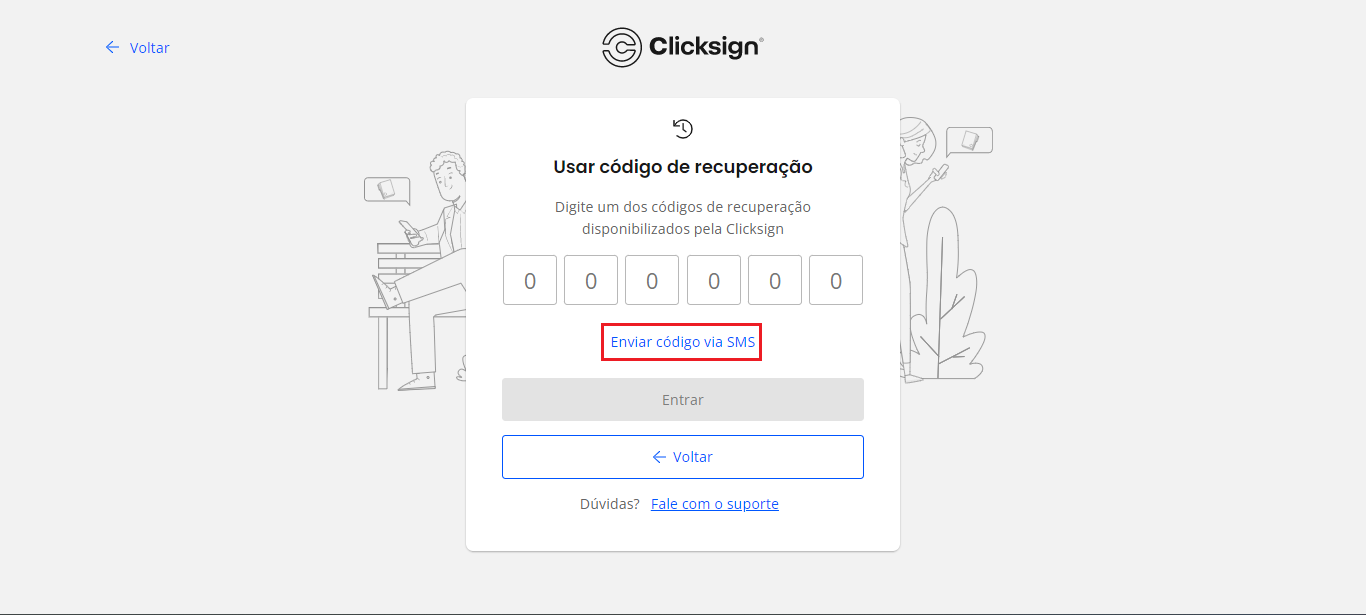 Como recuperar o acesso à conta Clicksign?